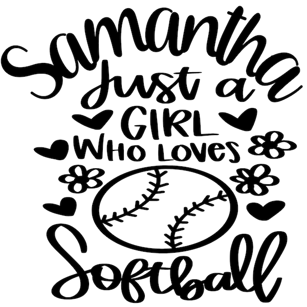 Softball Girl Svg Softball Svg Biggest Fan Softball Fan Svg