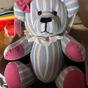 6 Necktie Patchwork Memory Bear - Etsy