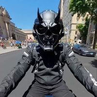Cyberpunk Motorcycle Helmet Custom | Cyberpunk Mask | Cyberskull | DOT ...