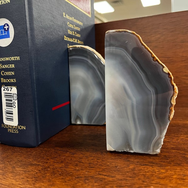 Natural Agate Geode Book Ends - 2 to 9 Lbs - Brazilian Agate Crystal ...