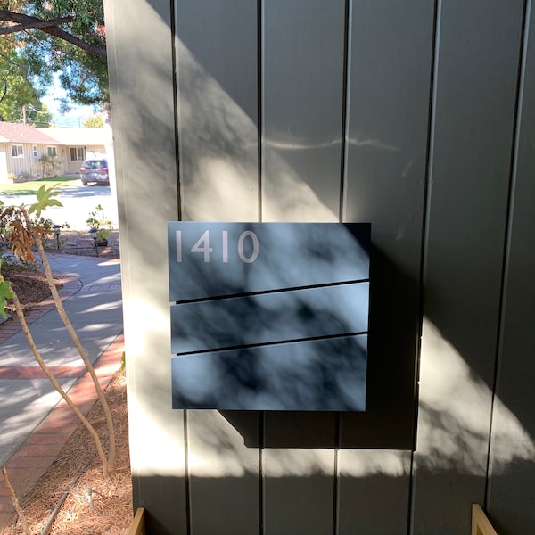 Personalized Anthracite Grey Letterbox, Modern Wall-mounted Mailbox ...
