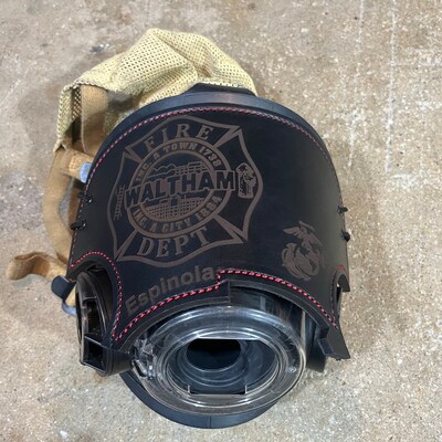 Personalized Firefighter SCBA Leather Mask Cover for MSA G1 Mask ...