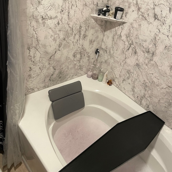 Coffin Shaped Bath Caddy With Edge-handmade - Etsy