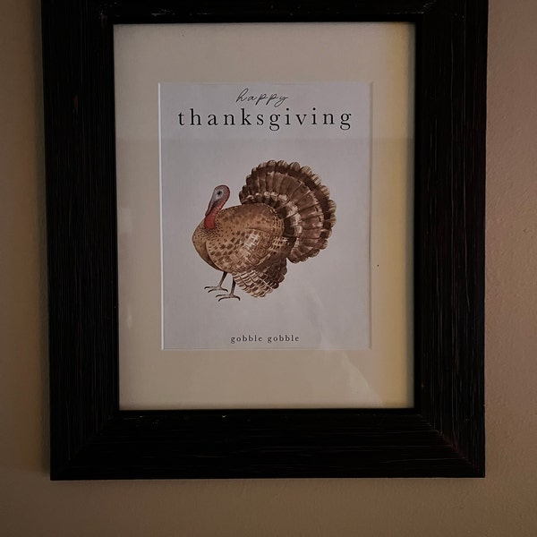 Thanksgiving Decor | Turkey Print | Thanksgiving Wall Art ...