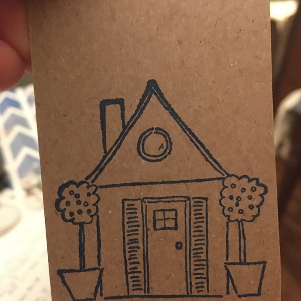 Little House Rubber Stamp From Oldislandstamps - Etsy