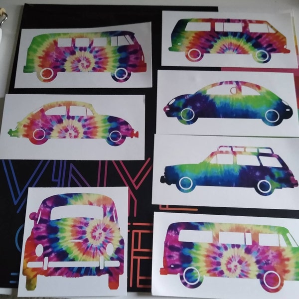 Rainbow Tie Dye Vinyl/printed Heat Transfer Vinyl/patterned Vinyl ...