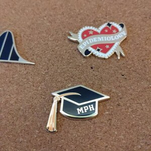 Masters of Public Health Grad Cap Hard Enamel Pin Lapel Pin ...