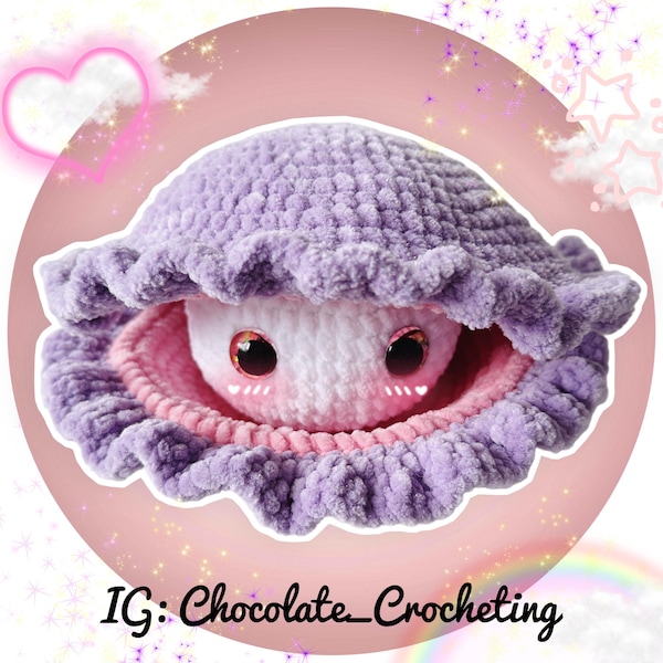 Giant Clam & Mini Clam Crochet Pattern PDF – Amigurumi Sea Creature, No ...