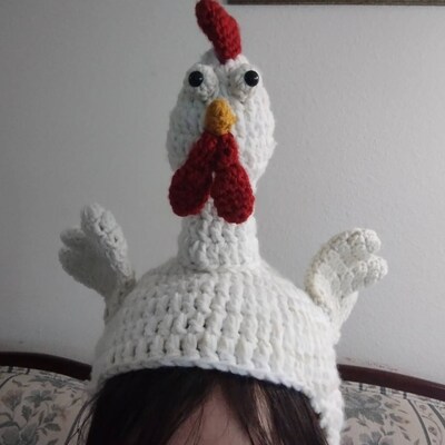 Crochet Pattern Chicken Hat/ Chicken Hat Pattern/ Spring Chicken Hat ...
