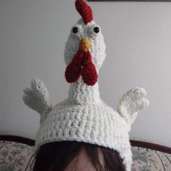 Crochet Pattern Chicken Hat/ Chicken Hat Pattern/ Spring Chicken Hat ...