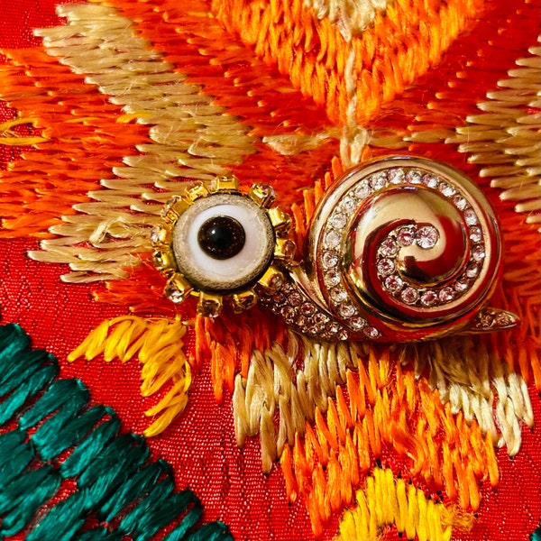 Twinkle Twinkle Wink Vintage Brooch. Striking Mixed Media Art Pin ...