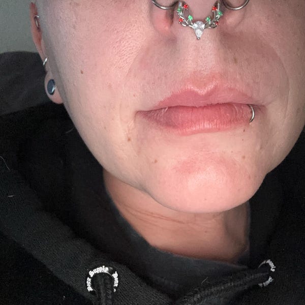 16G DND Dice Internally Threaded Septum Ring/horseshoe Ring/d20 Septum ...