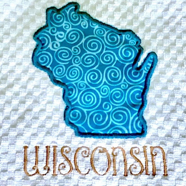 Wisconsin State Applique Embroidery Design. Wisconsin Machine ...