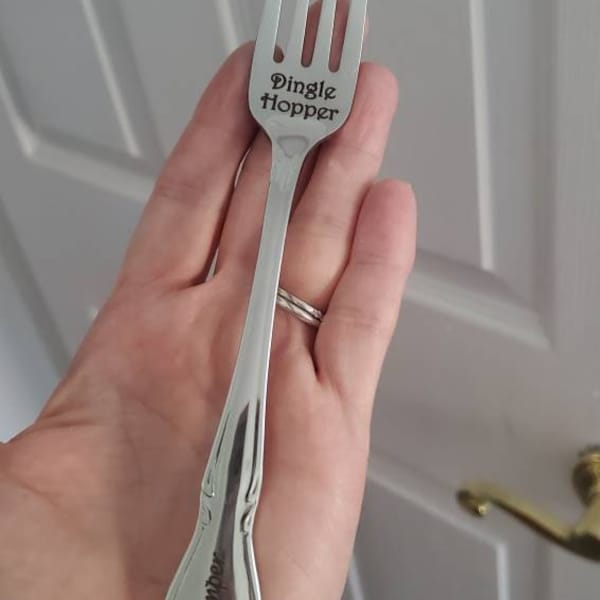 Dingle Hopper Fork Ariel Princess Little Mermaid Inspired Engraved Fork ...
