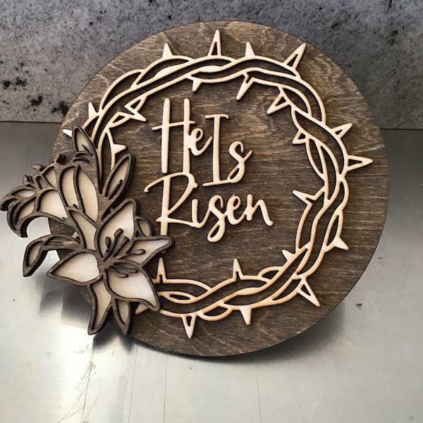 Easter Laser Cut File, He is Risen Laser SVG, Glowforge Easter, Laser ...
