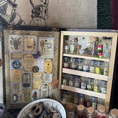 Spell Book Apothecary Potions Case Book Nook 4 Cover - Etsy