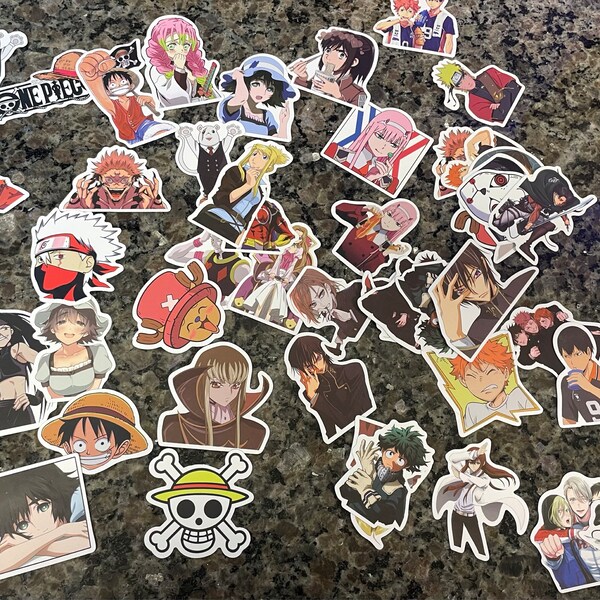 50 Anime Stickers Packs, Vinyl Stickers, Laptop Stickers, FREE Shipping ...