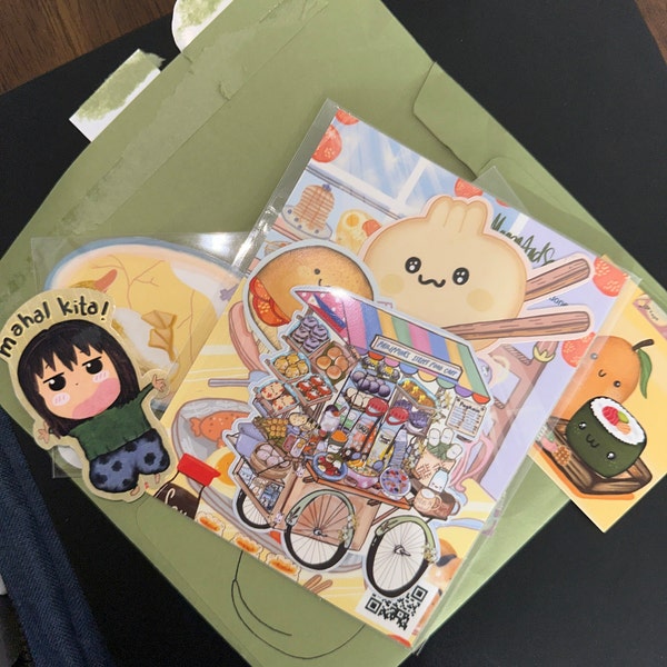 Filipino Street Food Cart, Philippines Street Food Cart Sticker - Matte ...