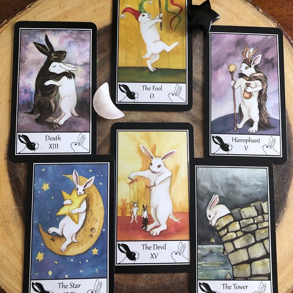 The Rabbit Tarot - Deluxe Version- Animal Art Card Deck From Original ...