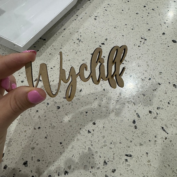 Laser Cut Wedding Place Names, Personalized Table Decor, Custom MDF ...