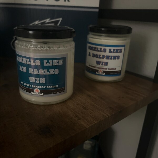 Smells Like A Eagles Win Game Day Candle, Philadelphia Eagles Sports ...