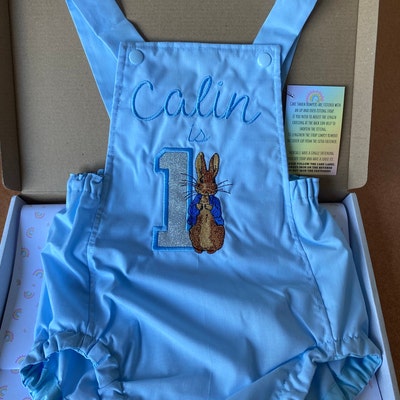 Peter Rabbit Romper 1st Birthday Cake Smash Romper Baby Boy Birthday ...