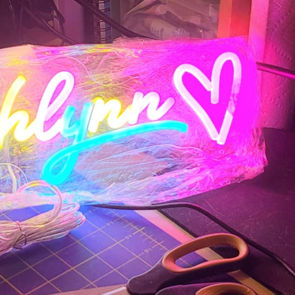 Custom Cursive Name Neon Sign, Girl Neon Sign, Nursery Wall Decor ...