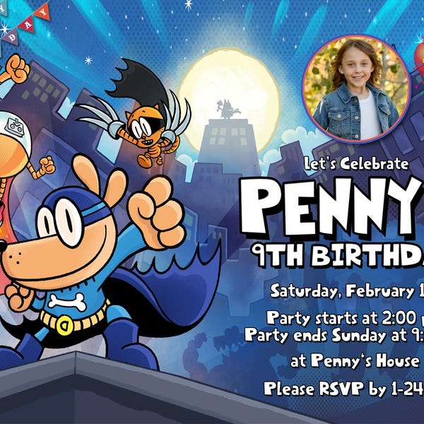 Dodgers Inspired Digital Party Invitation, Birthday, Thank You Card ...