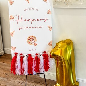 Pizza SLICE OF FUN Baby 1ST Birthday Invitation, Pizza Parlor Invite ...