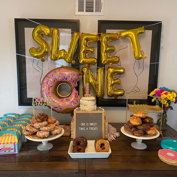 Sweet One Balloons Donut Birthday Decor First Birthday Party 1st ...