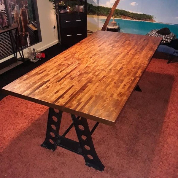Crank Base 28"-41" Cast Iron Table Legs - Adjustable Crank Table Base ...