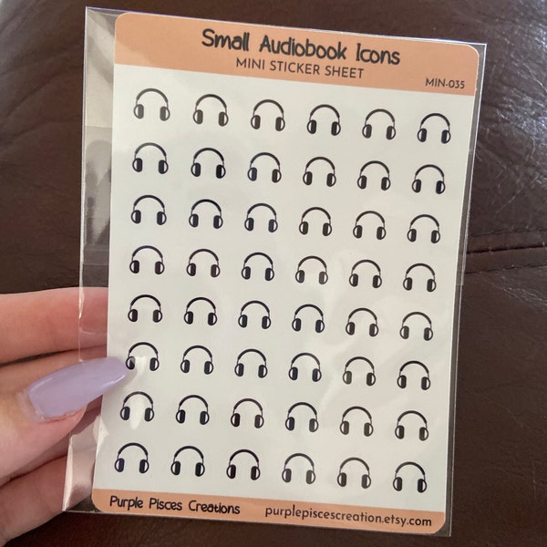 Small Bookish Icons Mini Sticker Sheets | Book Icons, Ebook Icons or ...