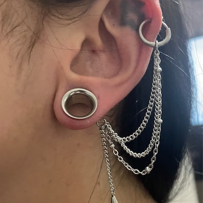 Spider Chain Chains Ear Tunnel Spiders Earrings Plug Ears Plugs Earring ...