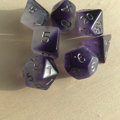 NECROMANCER DICE Handmade Resin Dice Set Made in Italy With Box for Dnd ...