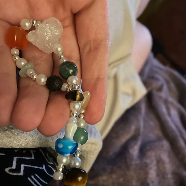 Crystal Phone Charm~ All Natural Stones and Crystals Phone Charm~ 100% ...