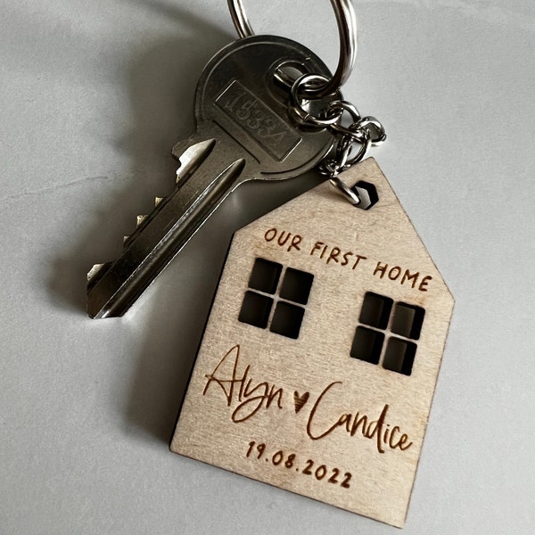 First Home Keyring, Our First Home Gift, First Home Keychain ...