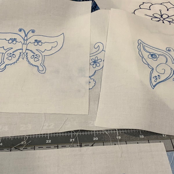 10 Floral Line-art Machine Embroidery Designs Instant Download 4x4 - Etsy