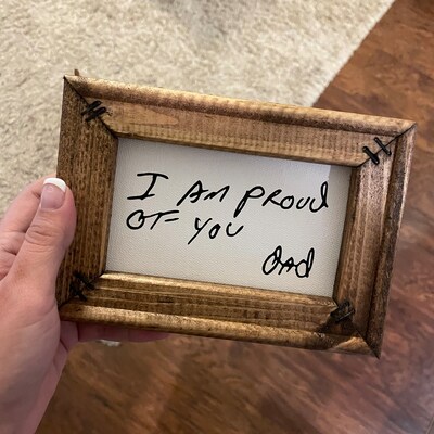 5x7 Frame, Framed Canvas Handwriting Gift,memorial Gift, Handwriting ...