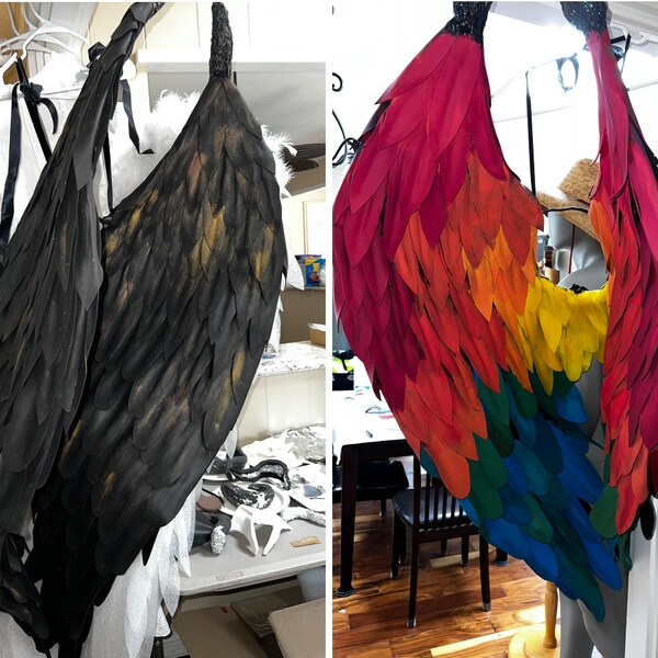 Black Large Wings Costume for Adults for the Christmas Party, Halloween ...