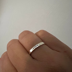 Name Band Custom Name Ring Skinny Engraved Ring Engraved - Etsy