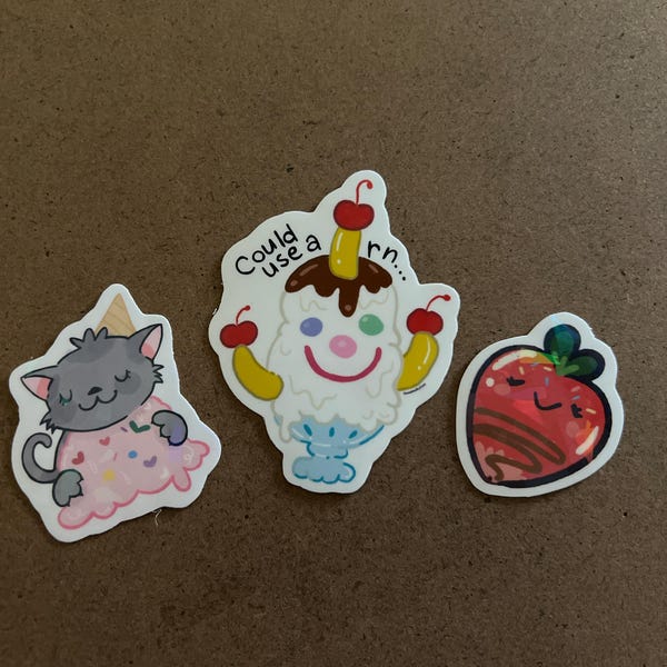 Derpy Dog, Scared Brown Dog Sticker Vinyl Y2K Stickers, Doggo Stickers ...