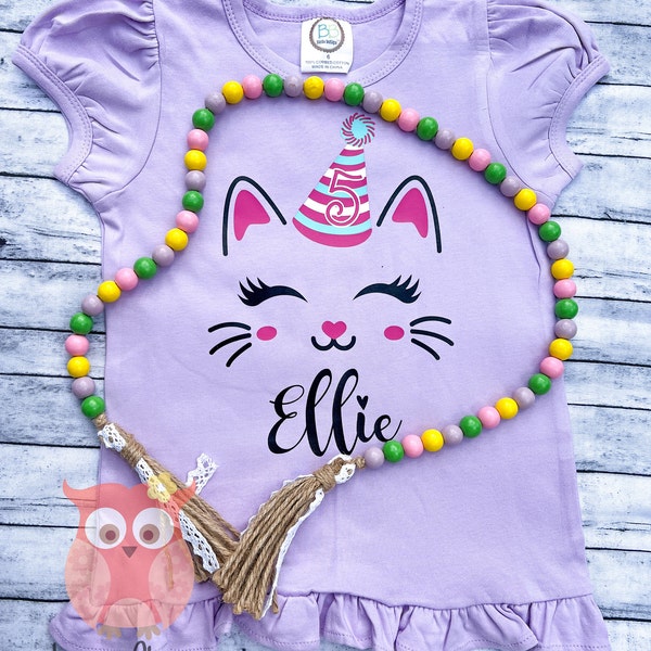 Cat Face Svg, Birthday Cat Face Party Hat Svg, Happy Birthday Shirt ...