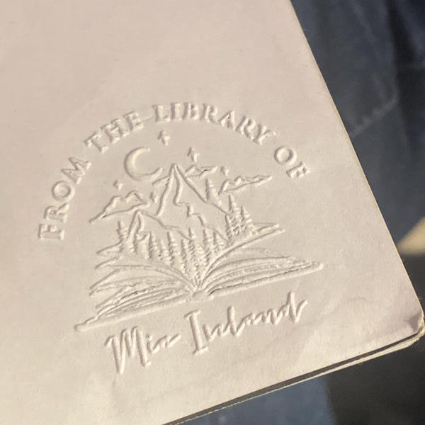 Custom Book Embosser, Personalized Library Stamp/book Lover Gift, Form ...