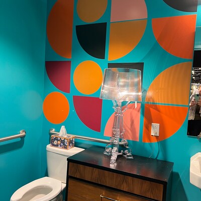 70's Vintage Abstract Shapes Wall Decal Pattern multiple Sizes - Etsy