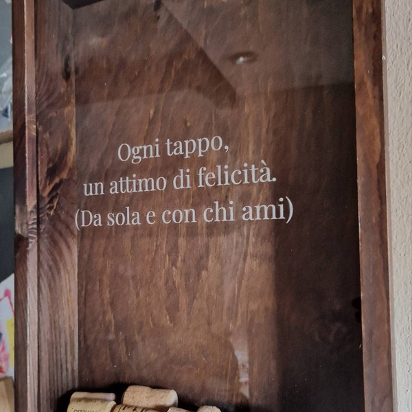 Your CUSTOM TEXT or DESIGN, Wooden Wine Cork Holder, Rustic Wine Cork ...
