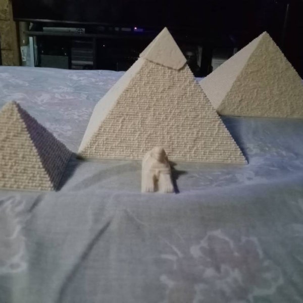 Giza Pyramid Complex Ancient Buildings 3d Printed Model - Sphinx, Khufu ...