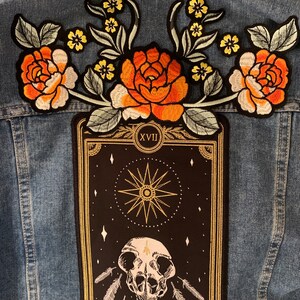 Extra Large Embroidered Floral Patch 11 X 5 Inch High Quality Iron-on ...