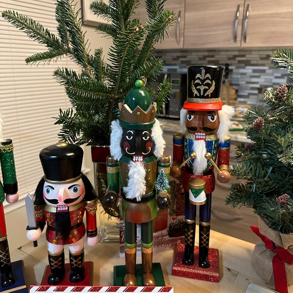 Hand-painted Wood Nutcracker - Nutcracker Figurine - 14 Inch - Etsy