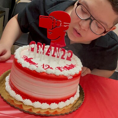 Virtual Reality Cake Topper, VR, Boys Birthday Party, Gamer, Game Party ...