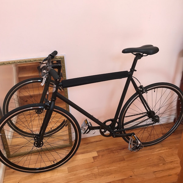 Bike Top Tube Protector Black Nylon Cordura Fixed Gear Bike Polo Frame ...